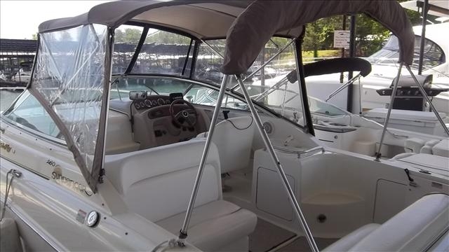 Sea Ray® 260-Sundancer-NO-Arch, 1999: Bimini-Top Visor Side-Curtains ...