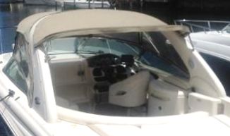 Sea Ray® 290-Sun-Sport-Arch, 2001: Bimini-Top Visor Side-Curtains ...