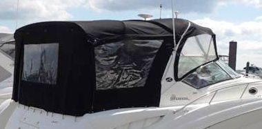 Sea Ray® 340-Sundancer, 2004: Bimini-Top Visor Bimini-Top-Side-Curtains ...