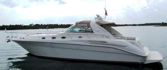 Sea Ray® 450-Sundancer, 1997: Bimini Visor Side-Curtains Sunshade in ...